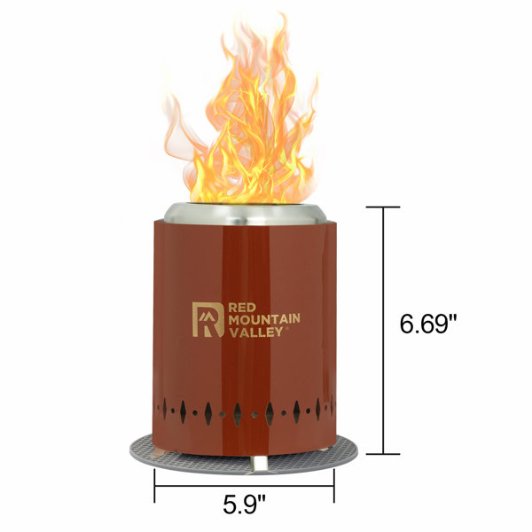 BURDOCK Smokeless Tabletop Fire Pit With Mat, Portable Mini Low Smoke ...