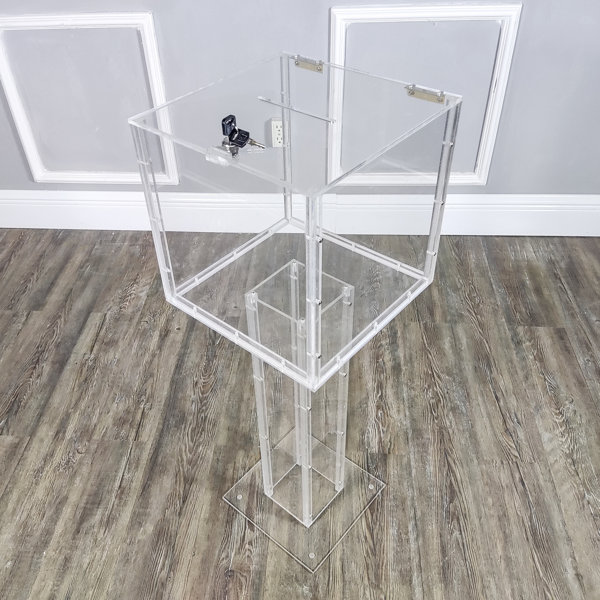 Fixturedisplays® Clear Plexiglass Large Floor Standing Tithing Box ...