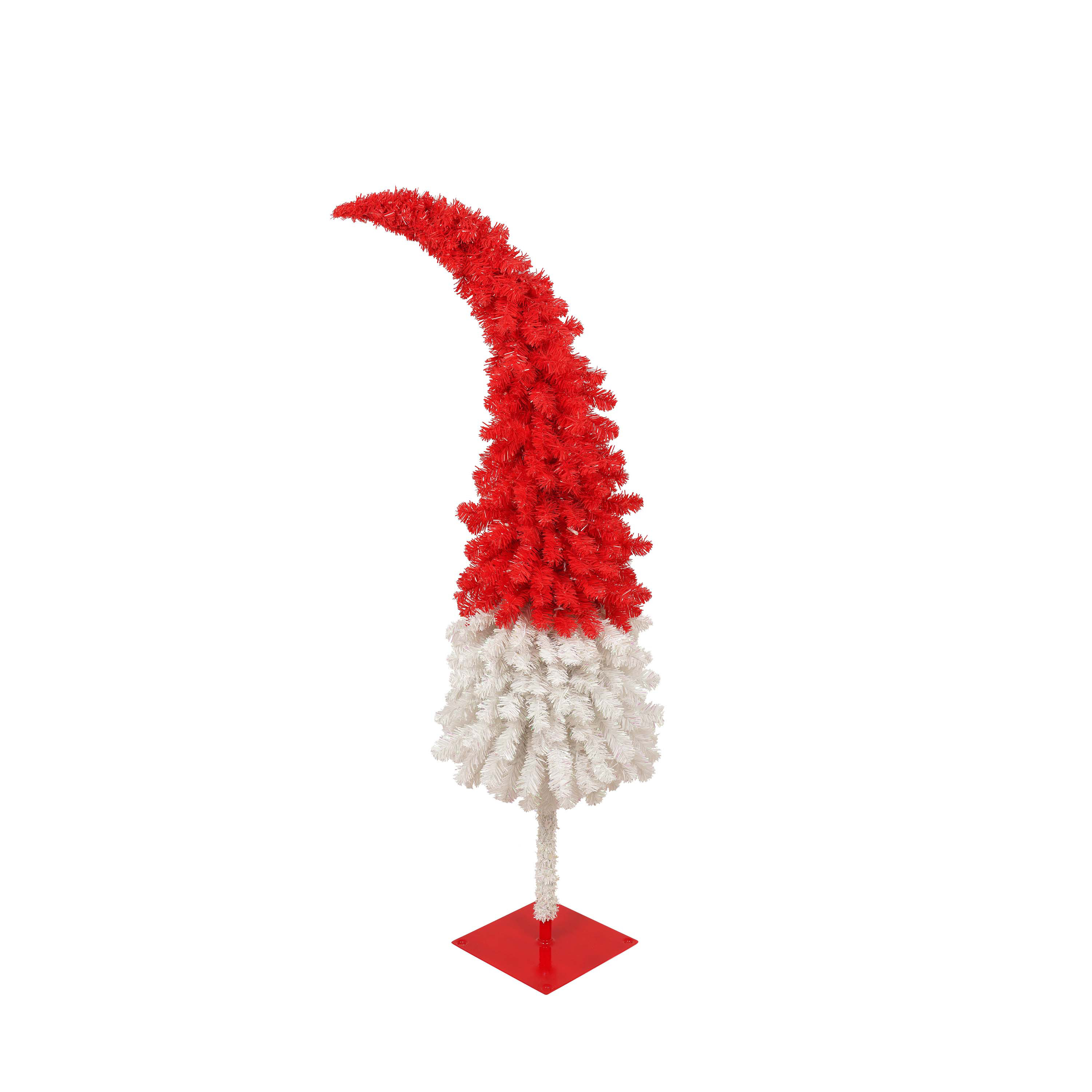 The Holiday Aisle® 5FT Hinged Artificial Fir Bent Top Christmas Tree ...