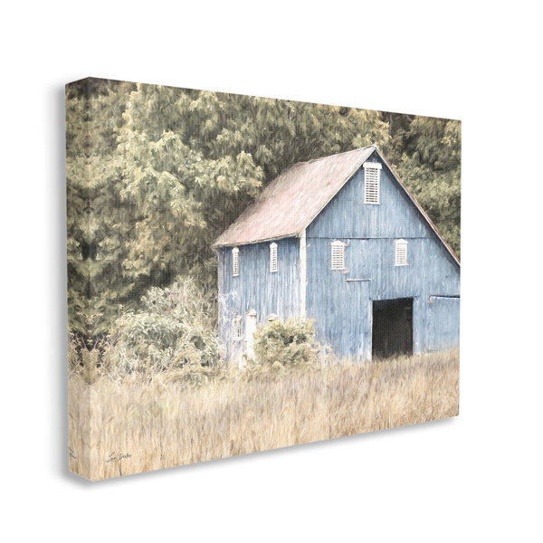August Grove® " Rustic Blue Barn " by Lori Deiter - Wayfair Canada