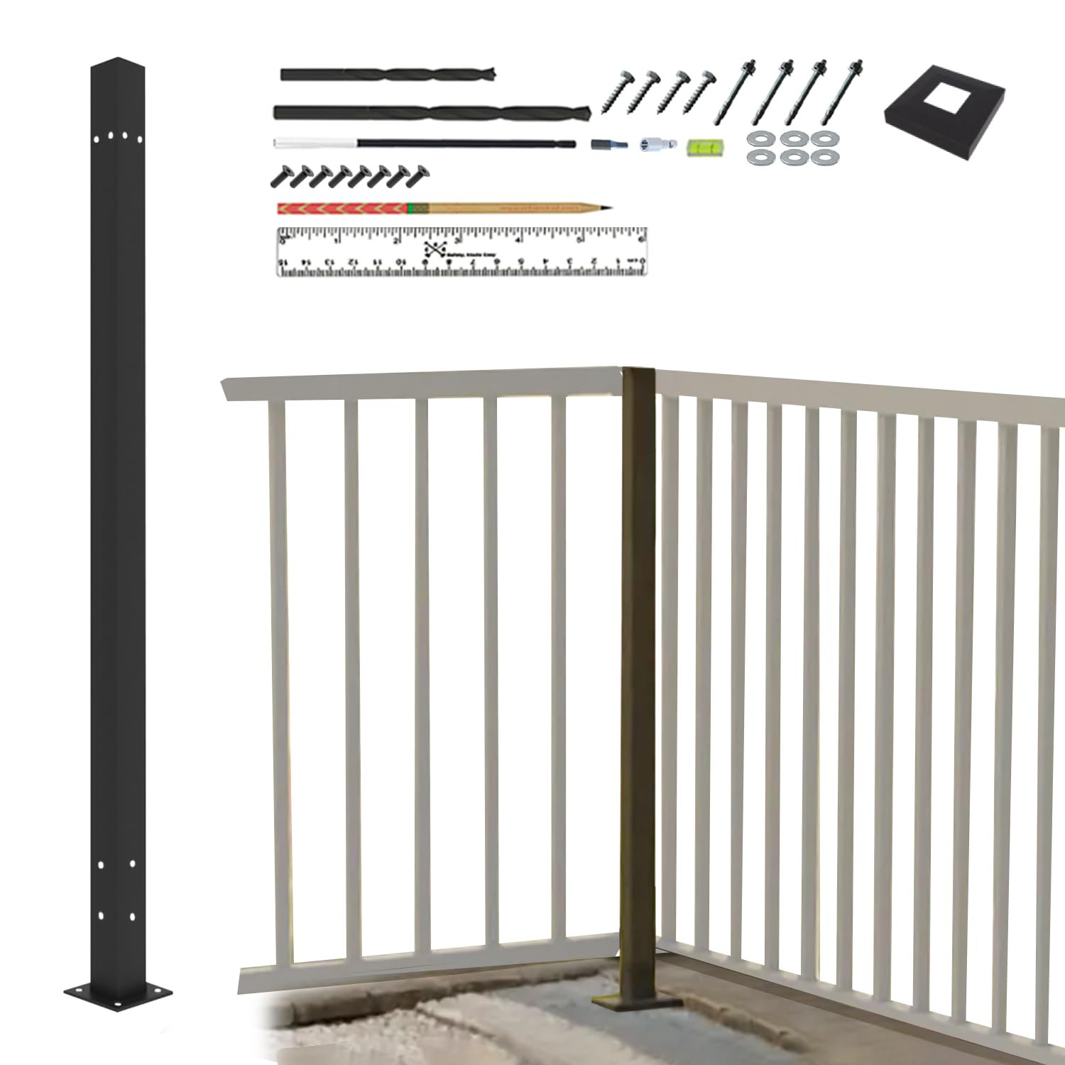 CR Home Top Rail Guard Rail Corner Post | Wayfair