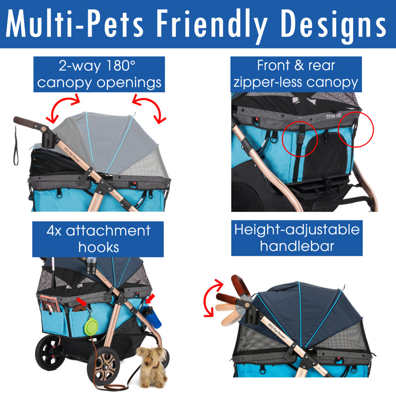 HPZ Pet Rover Titan HD Folding Standard Stroller & Reviews | Wayfair
