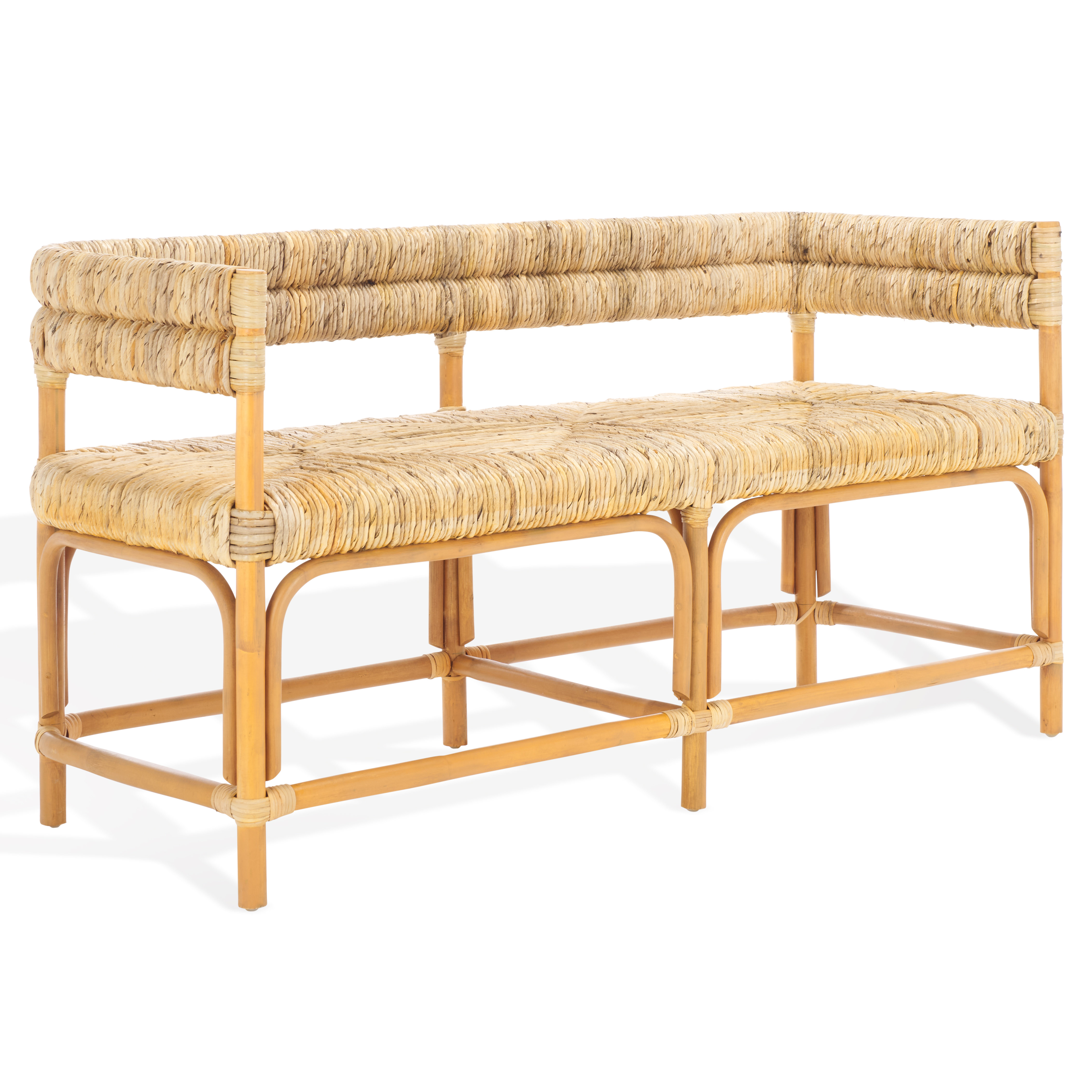 Safavieh Couture Elexa Banana Weaving Bench | Perigold