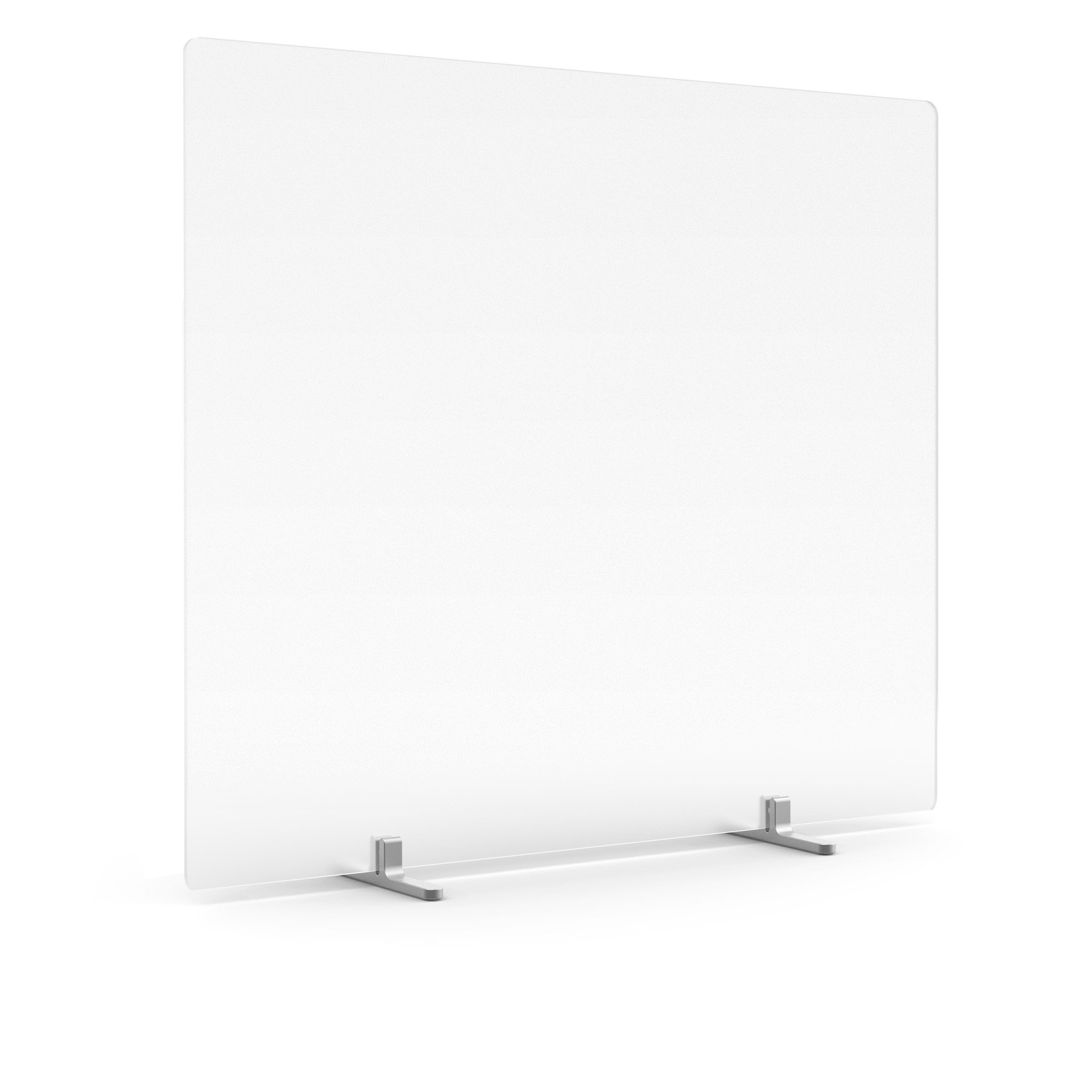 Poppin Acrylic Privacy Panel, 23.5", Footed, Frost White - Wayfair Canada