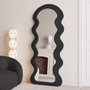 Metro Lane Full Length Mirror 63"x24", Irregular Wavy Mirror, Arched ...
