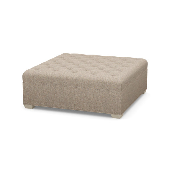 Paul Robert 54" Wide Tufted Square Cocktail Ottoman | Perigold