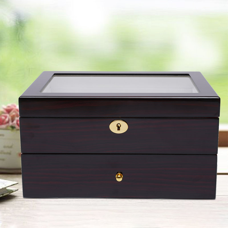 Winston Porter Wood Watch Box + Drawers | Wayfair