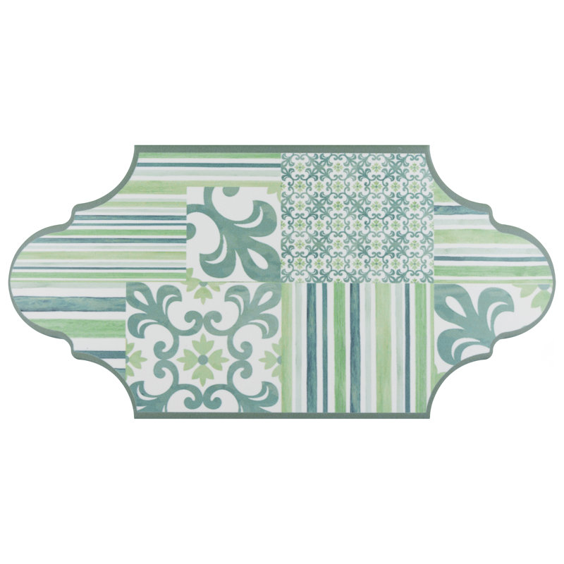 Merola Tile Royal Garden Provenzal 6" x 13" Porcelain Patterned Wall ...