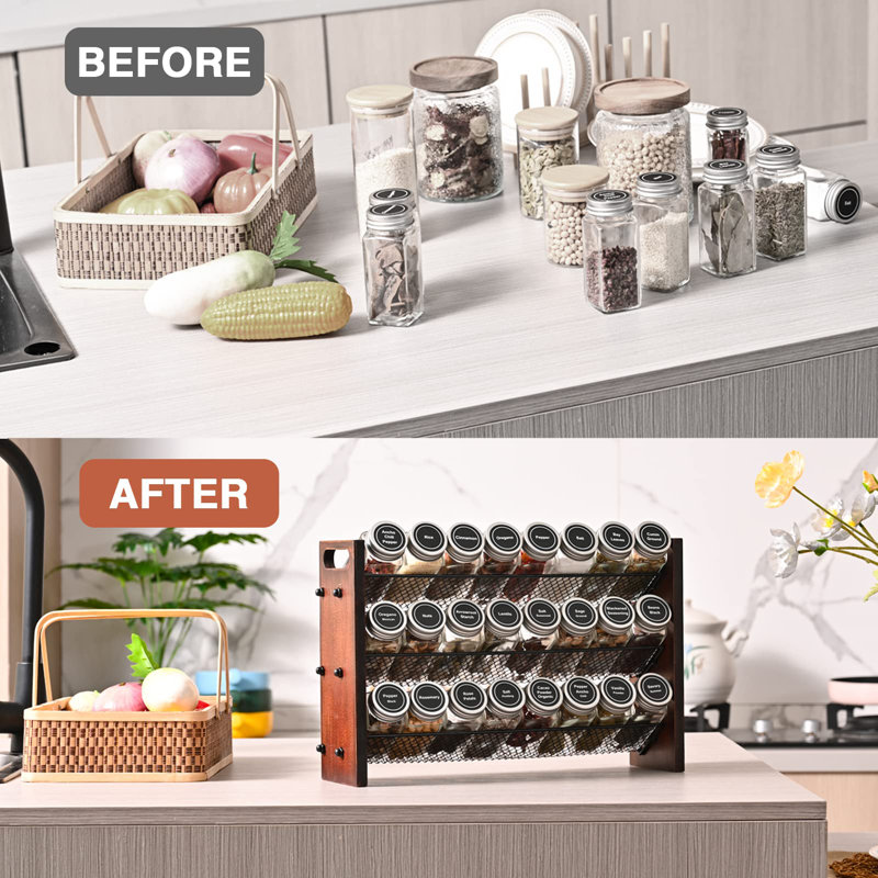 Prep & Savour Spice Rack, Spice Rack Organizer Without Seasoning Jars ...