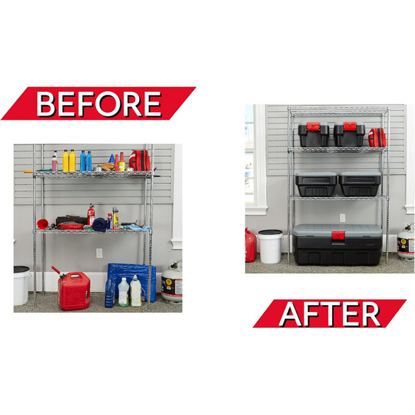 Rubbermaid Actionpacker Storage Bins, 48 & 8 Gallon, 3 Pack, Lockable ...