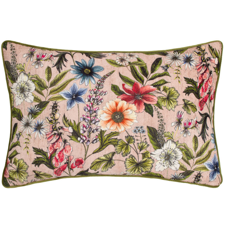 Marlow Home Co. Aneysha Floral Rectangular Lumbar Cushion Cover ...