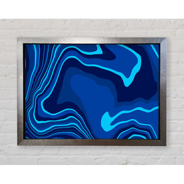 Bright Star Blue Ocean Shapes - Single Picture Frame Print | Wayfair.co.uk