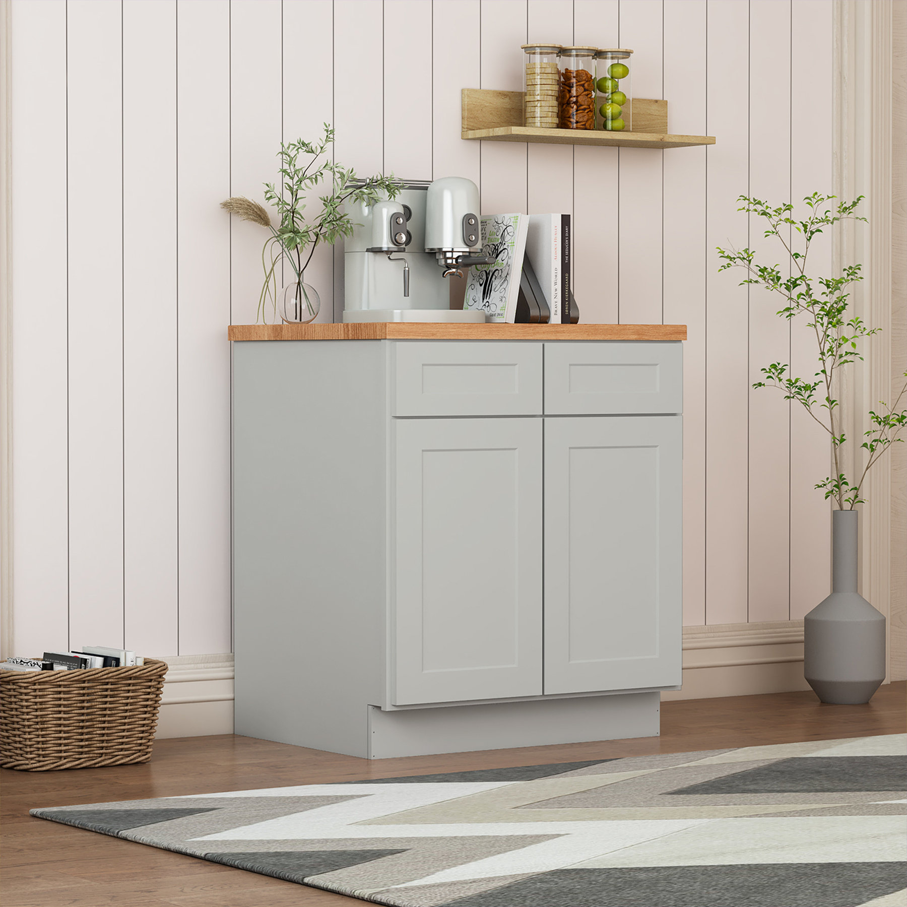 Latitude Run® Ready to Assemble Floor Vanity Sink Base Kitchen Cabinet | Wayfair