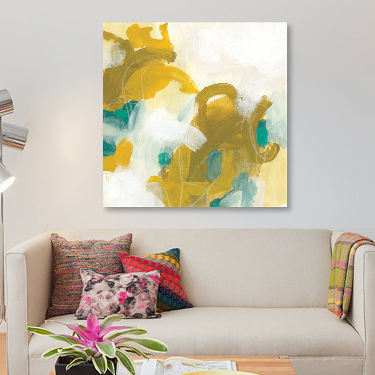 East Urban Home 'Pivot III' Acrylic Painting Print on Wrapped Canvas ...
