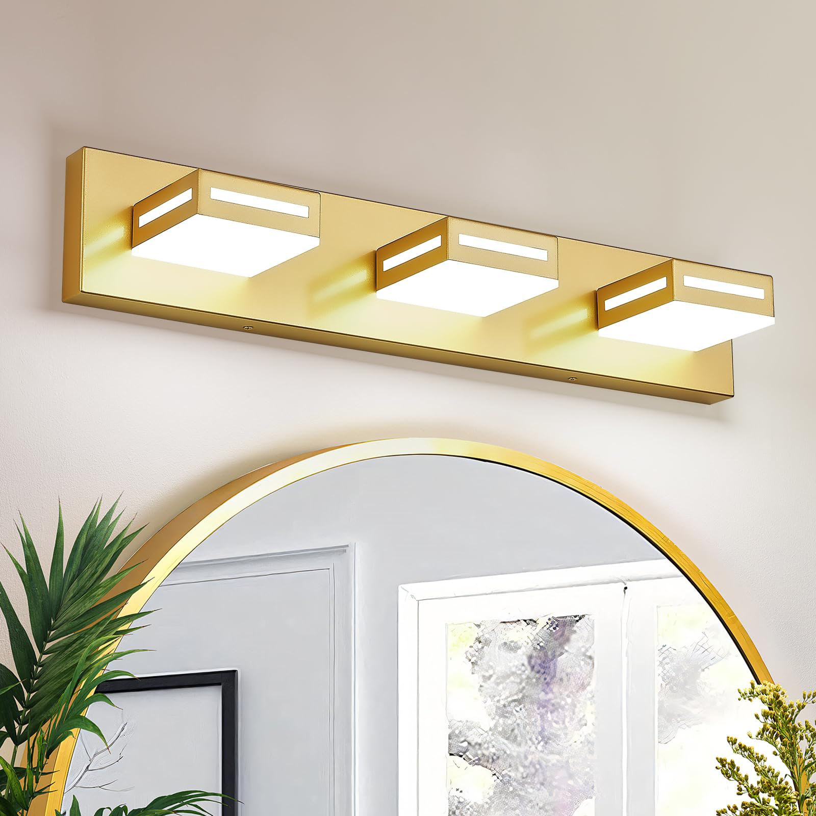 Everly Quinn LED Modern Bathroom Vanity Light Fixtures (3-Light, 24 ...