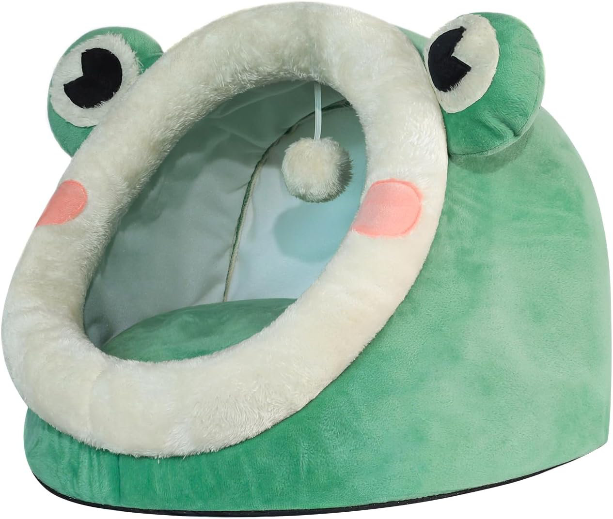 One Allium Way Cute Cat Bed, Indoor Lovely Velvet Igloo For Cat, Warm ...