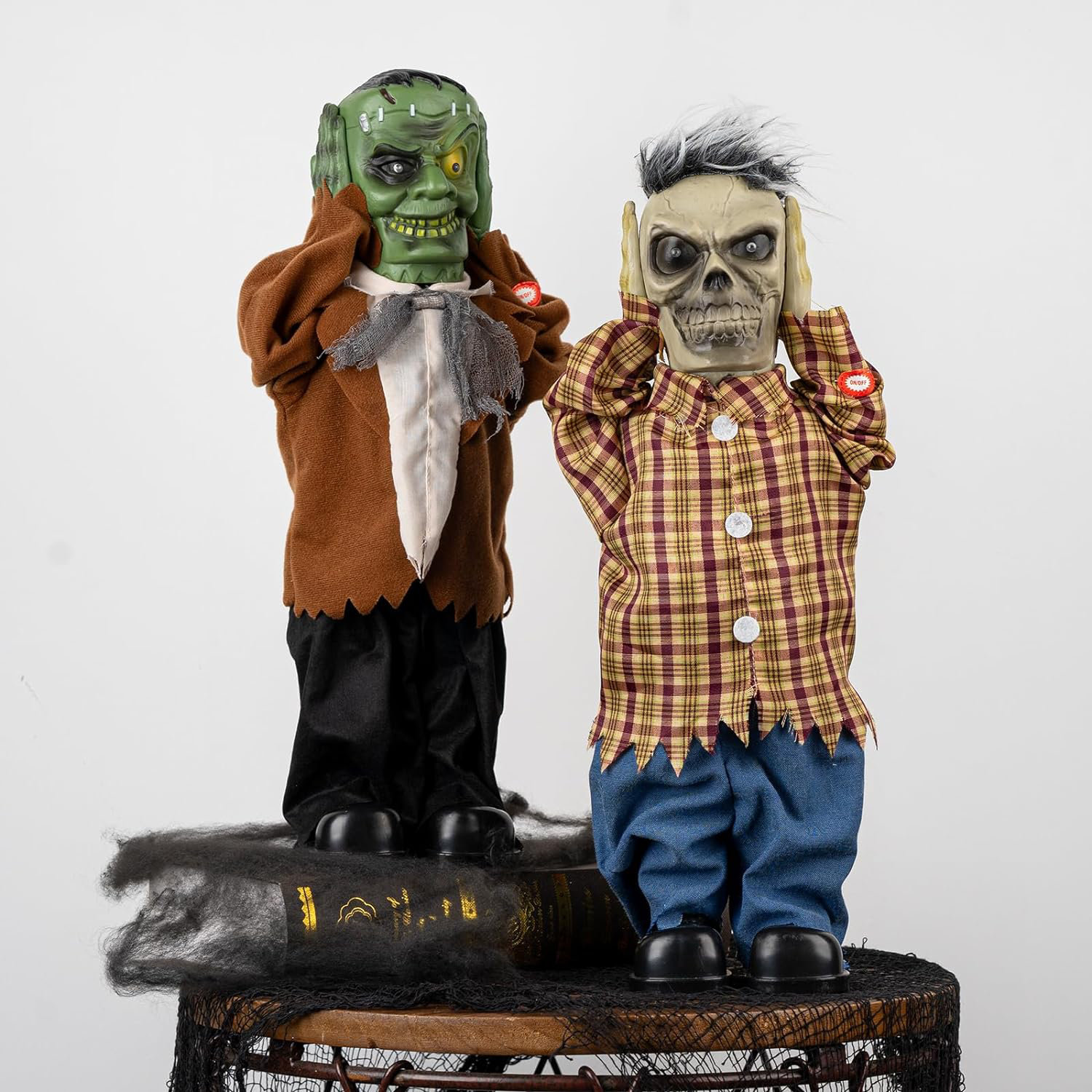 The Holiday Aisle® 16" Animated Heads Up Skeleton Halloween Decorations ...