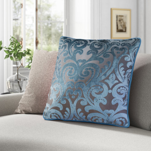 Wayfair | Blue Damask Throw Pillows You'll Love in 2023