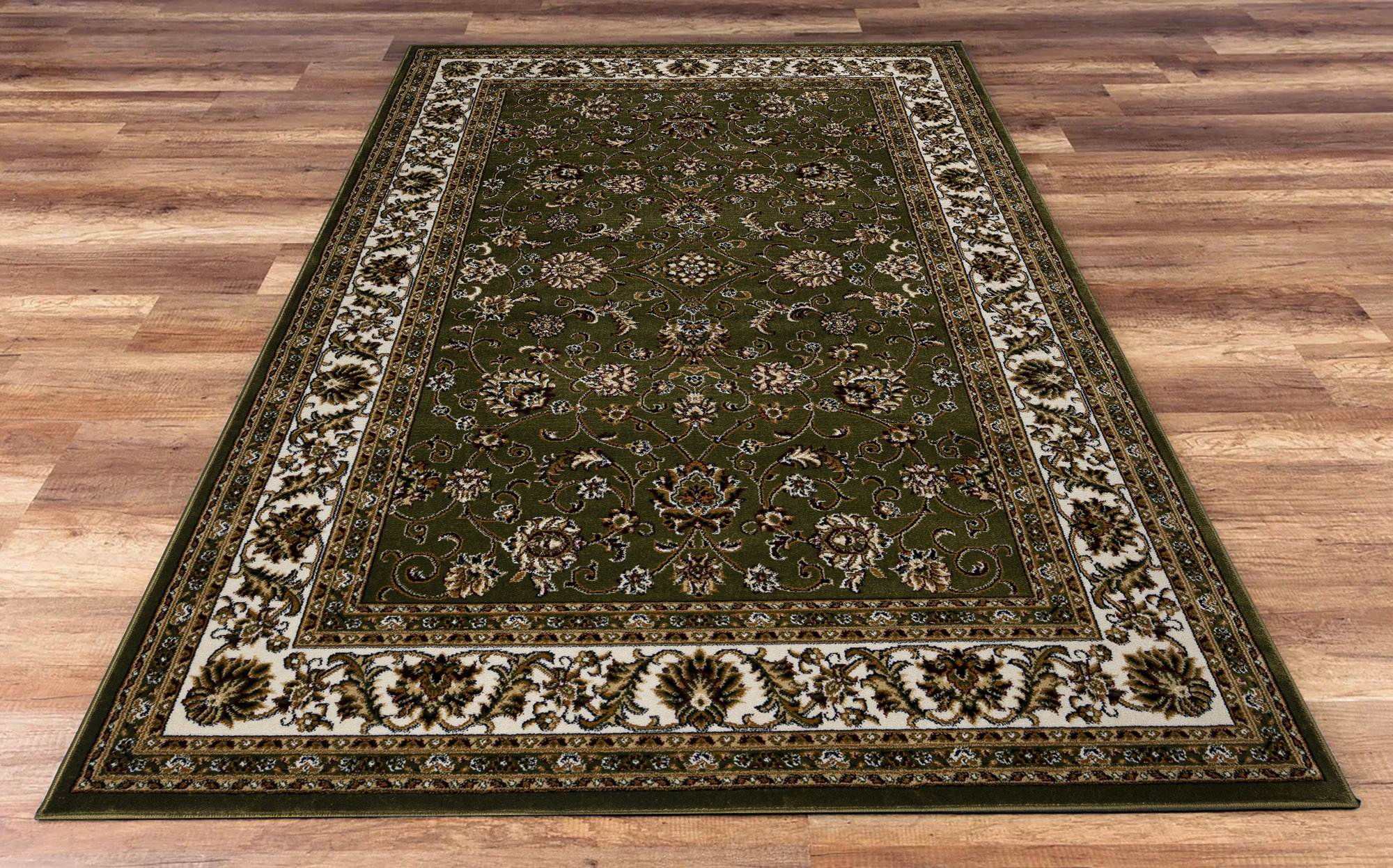 Canora Grey Leatri Performance Green Rug | Wayfair