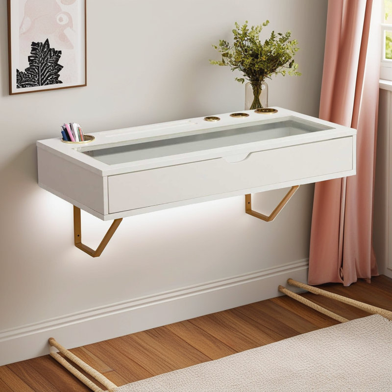 Fairmont Park Renner 80cm 2-in-1 Floating Vanity & Wall Desk with ...