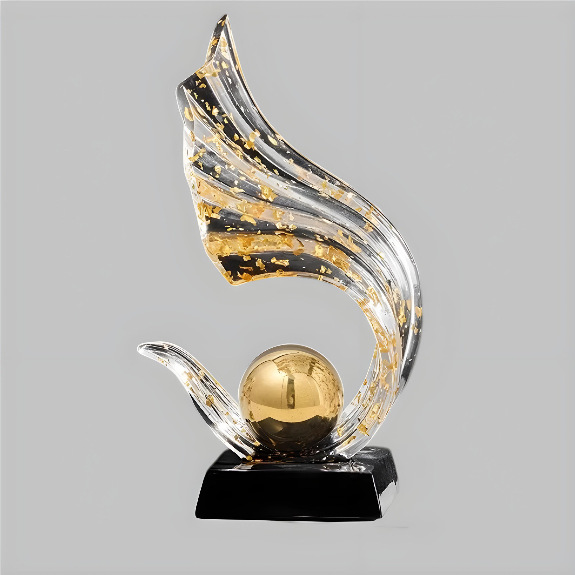 Orren Ellis Abstract Resin Sculpture Statue - Elegant Modern Art Figure ...