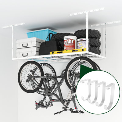 Rebrilliant Maryorie Steel Height -Adjustable Ceiling Mounted Rack ...