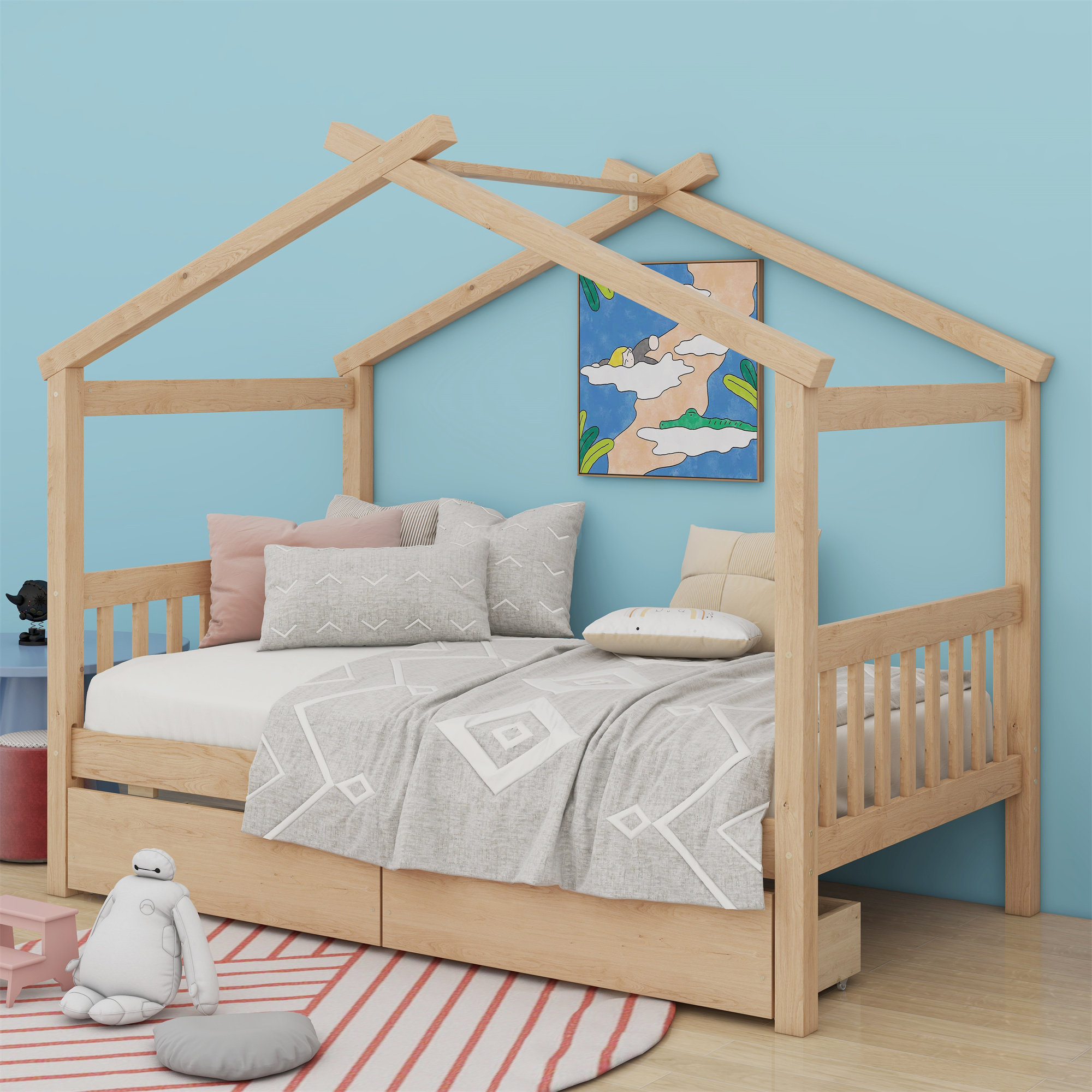 Gracie Oaks Kurie Platform Storage Bed | Wayfair