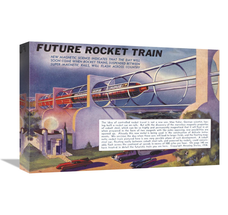 Bless international " Future Rocket Train " on Canvas - Wayfair Canada