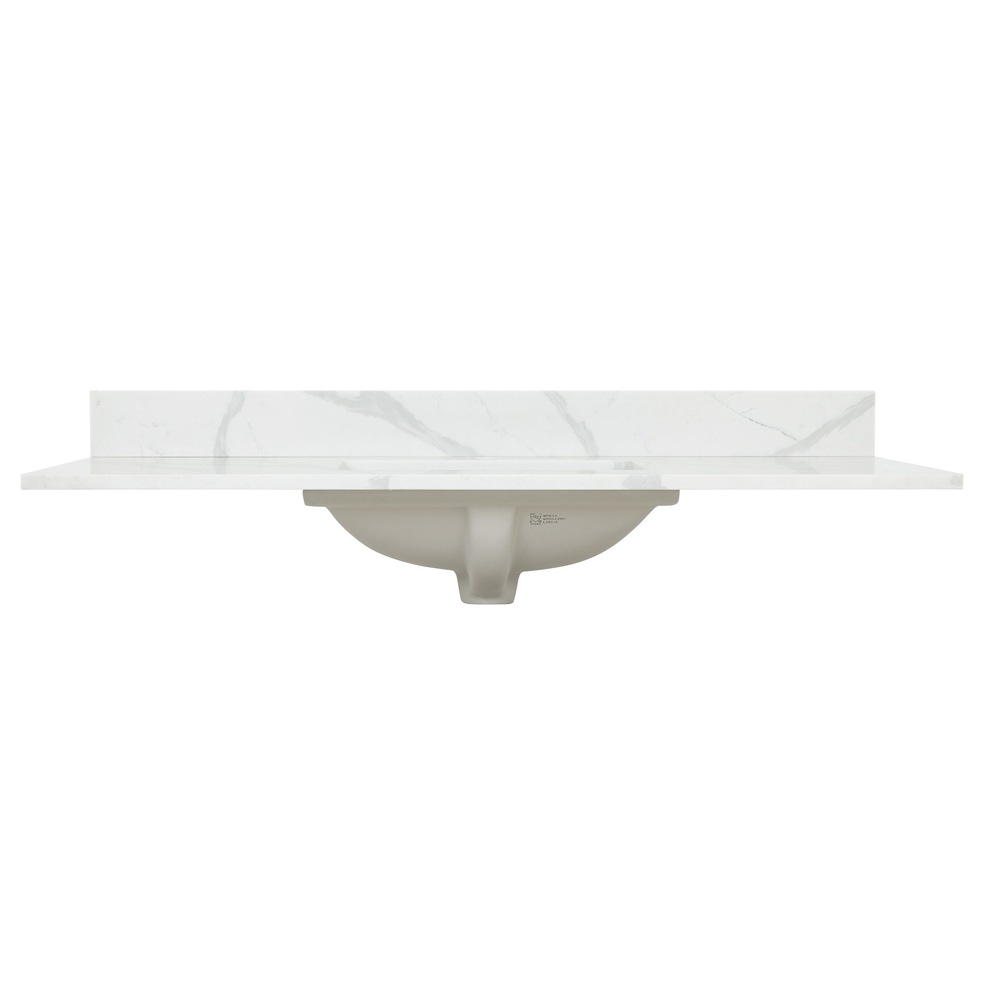 Altair Arbios 48" Quartz Single Vanity Top with Sink Faucet Holes ...