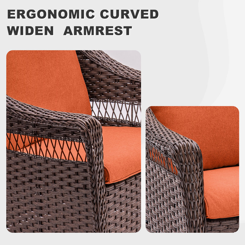 Buenhomino Outdoor 3-Seater Patio Wicker Sofa | Wayfair