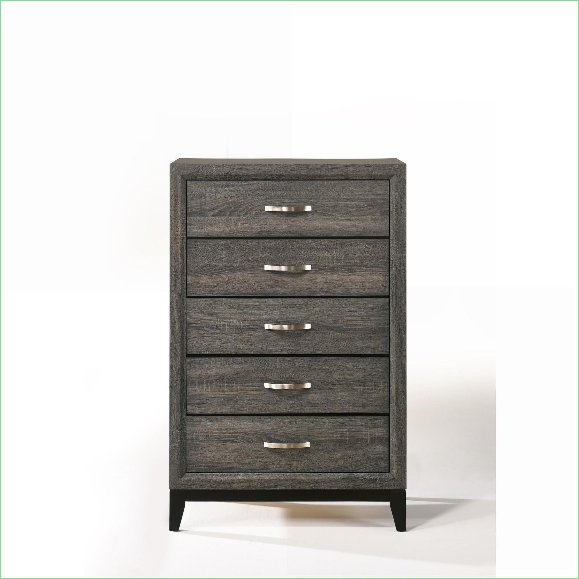 Latitude Run® Chests | Weathered Gray 5-Drawer Chest with Metal Glides ...