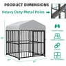 Vivijason Outdoor Dog Kennel, Heavy Duty Metal Frame Fence Dog Cage ...