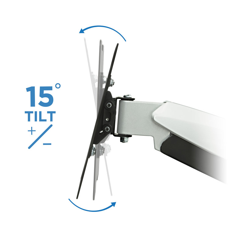 Mount-It Full Motion Height Adjustable TV Wall Mount Bracket with Black ...