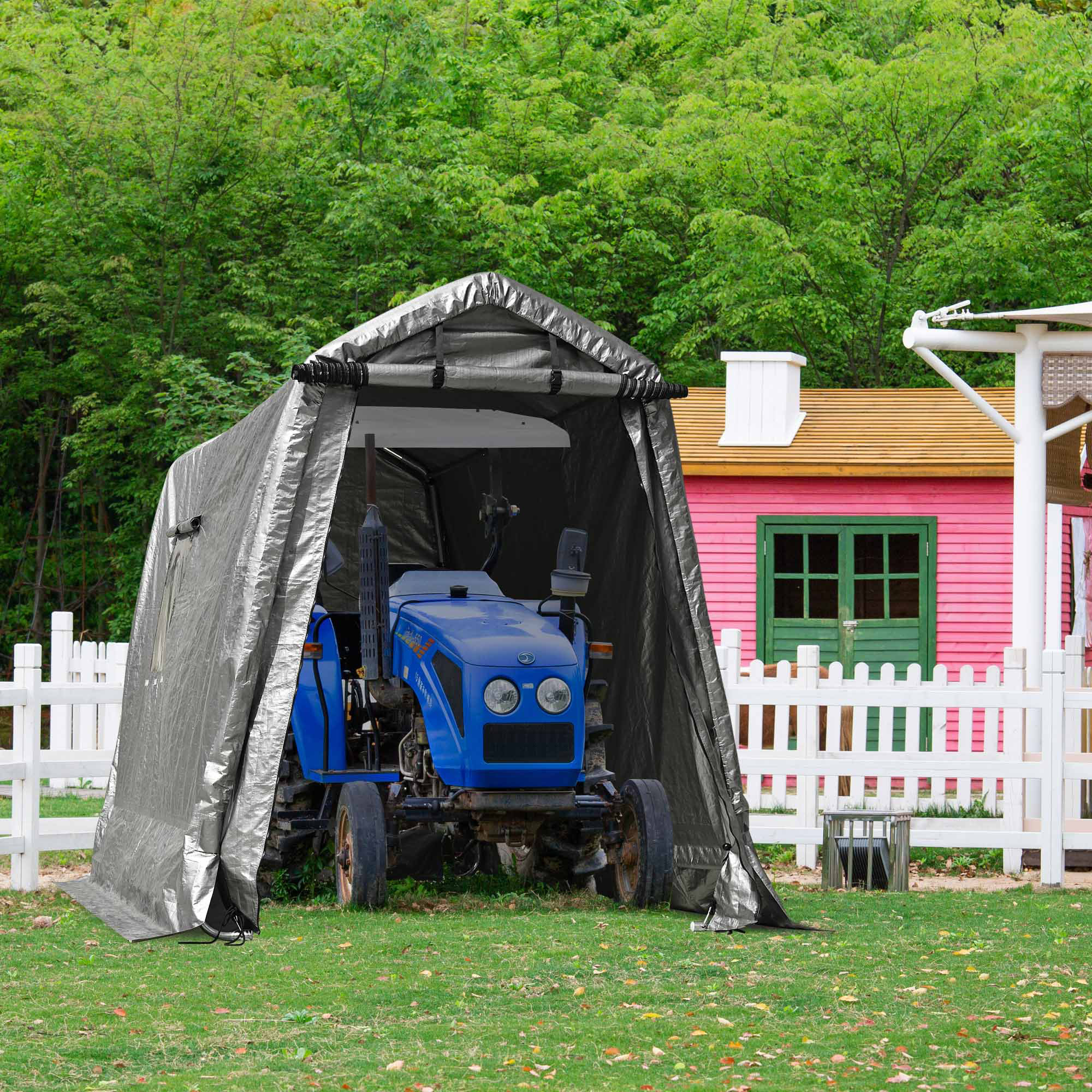 Yescom 6 Ft Portable Storage Shed Shelter Garage Carport Canopy Outdoor ...