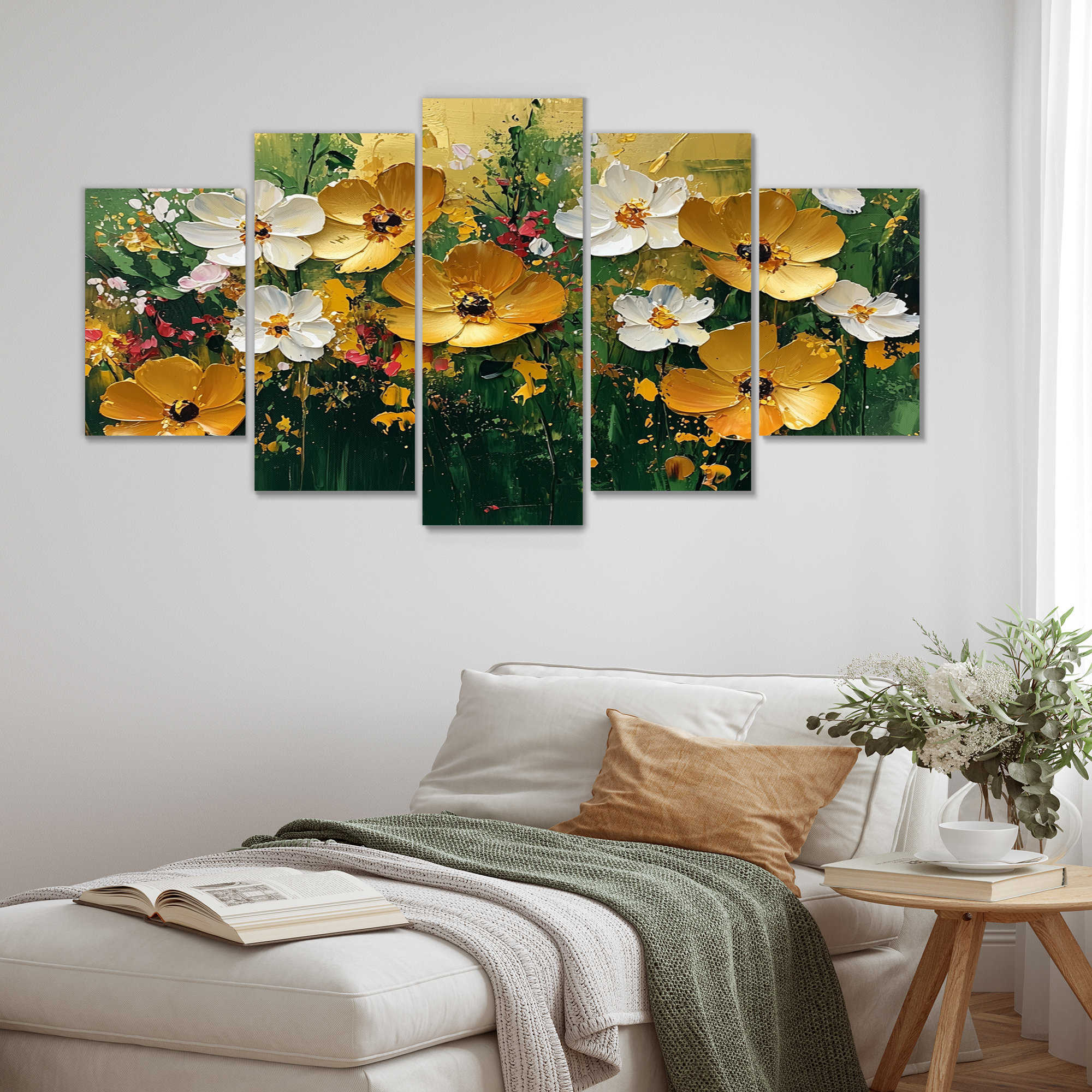 Design Art Golden Poppies In The Breeze II - Poppies Wall Art ...