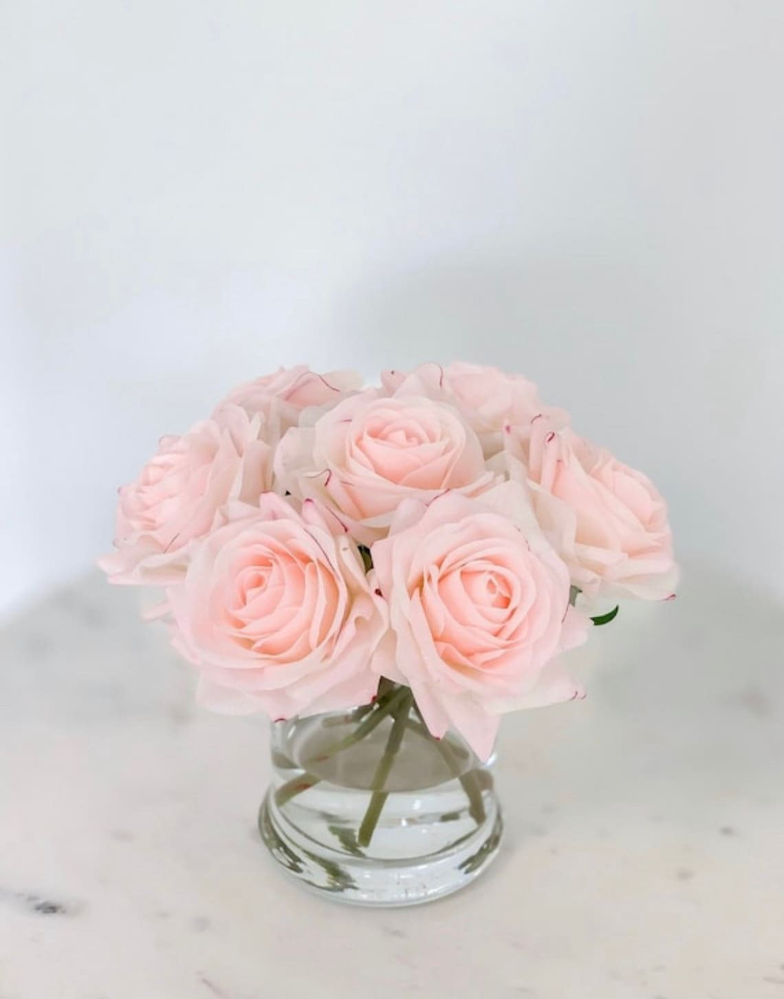 Flovery Best Seller Real Touch Off-White Rose Arrangement | Perigold