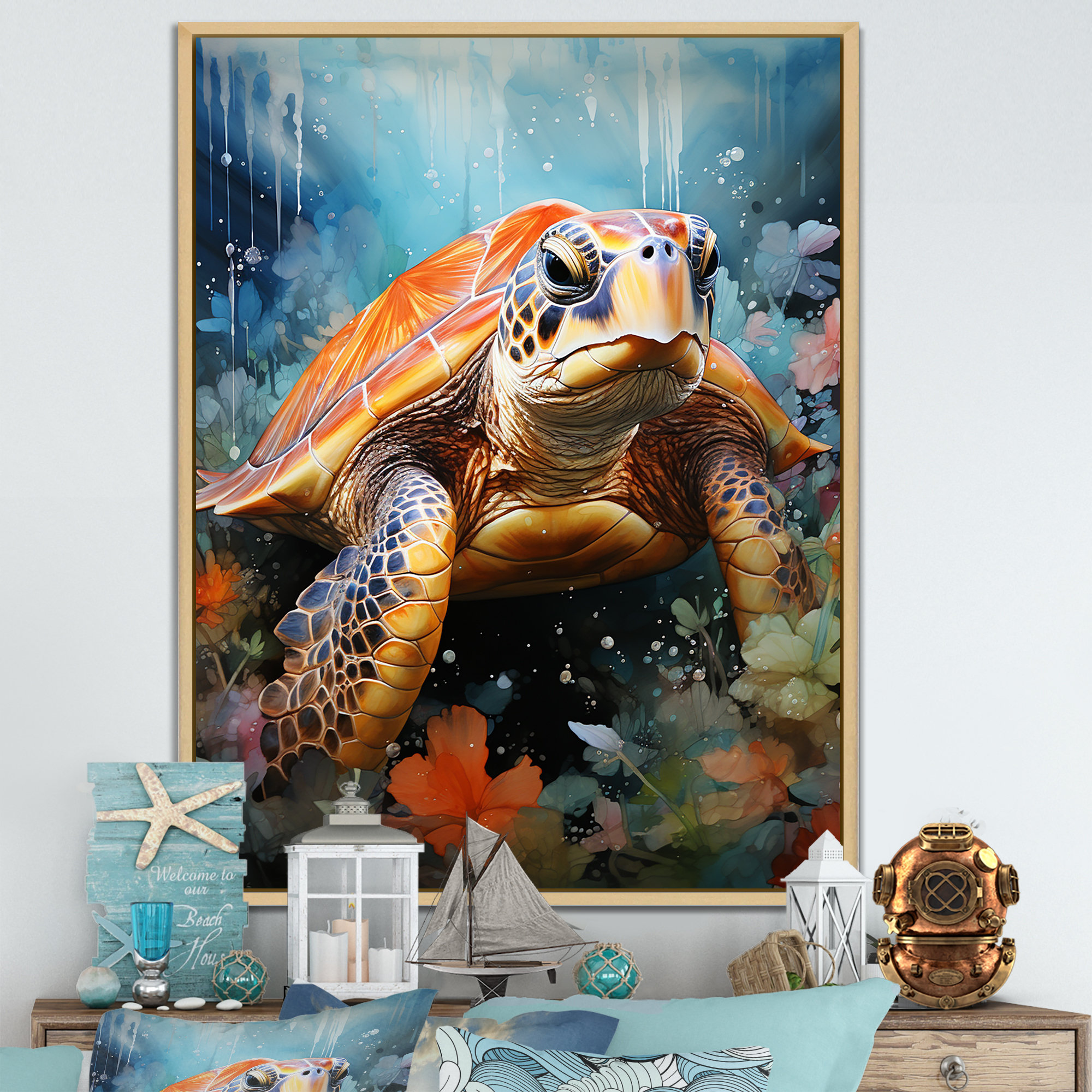 Design Art Abstract Representation Of A Turtles Harmony - Turtle Animal ...