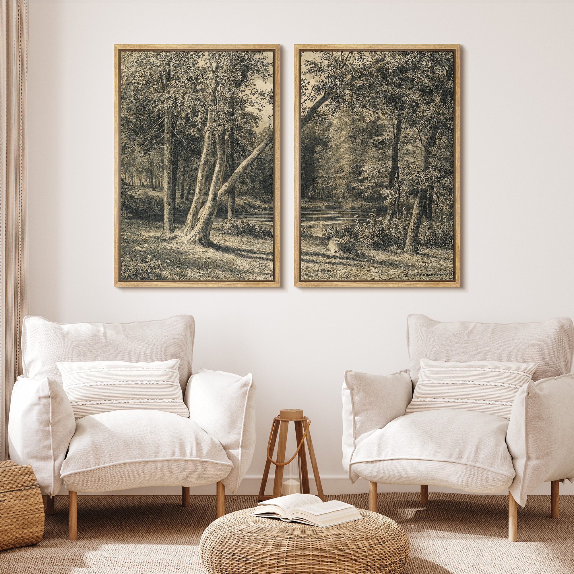 IDEA4WALL Rustic Countryside Forest Trees Nature Landscape Pictures ...