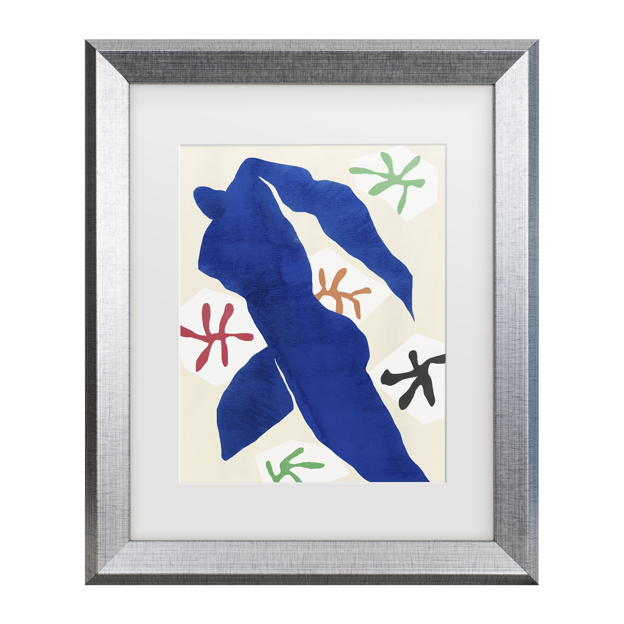 Ebern Designs Bolog Little Dean Cut Out Abstract Figure Matted Framed ...