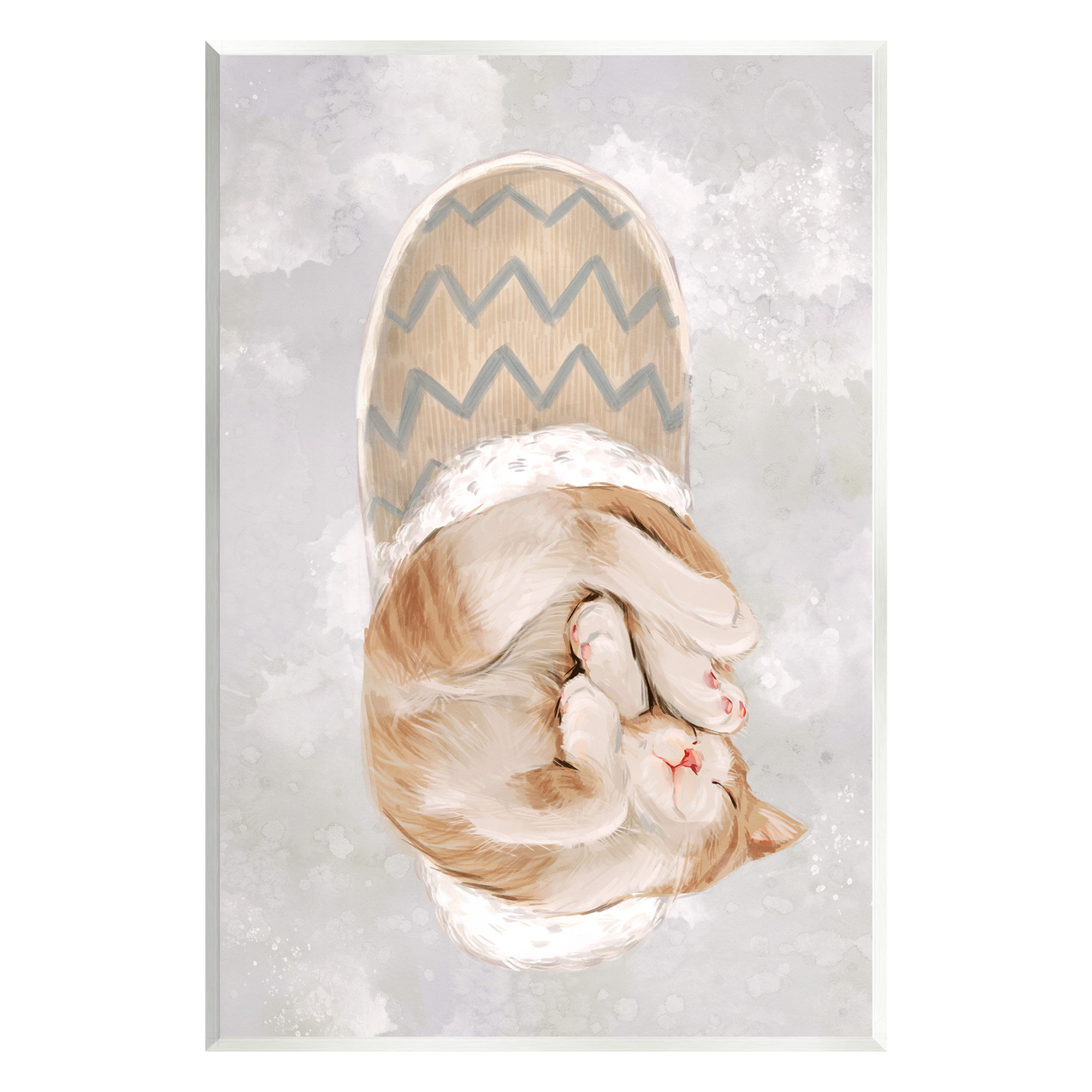 Highland Dunes Kitten Sleeping in Slipper Wall Plaque Art by Ziwei Li ...
