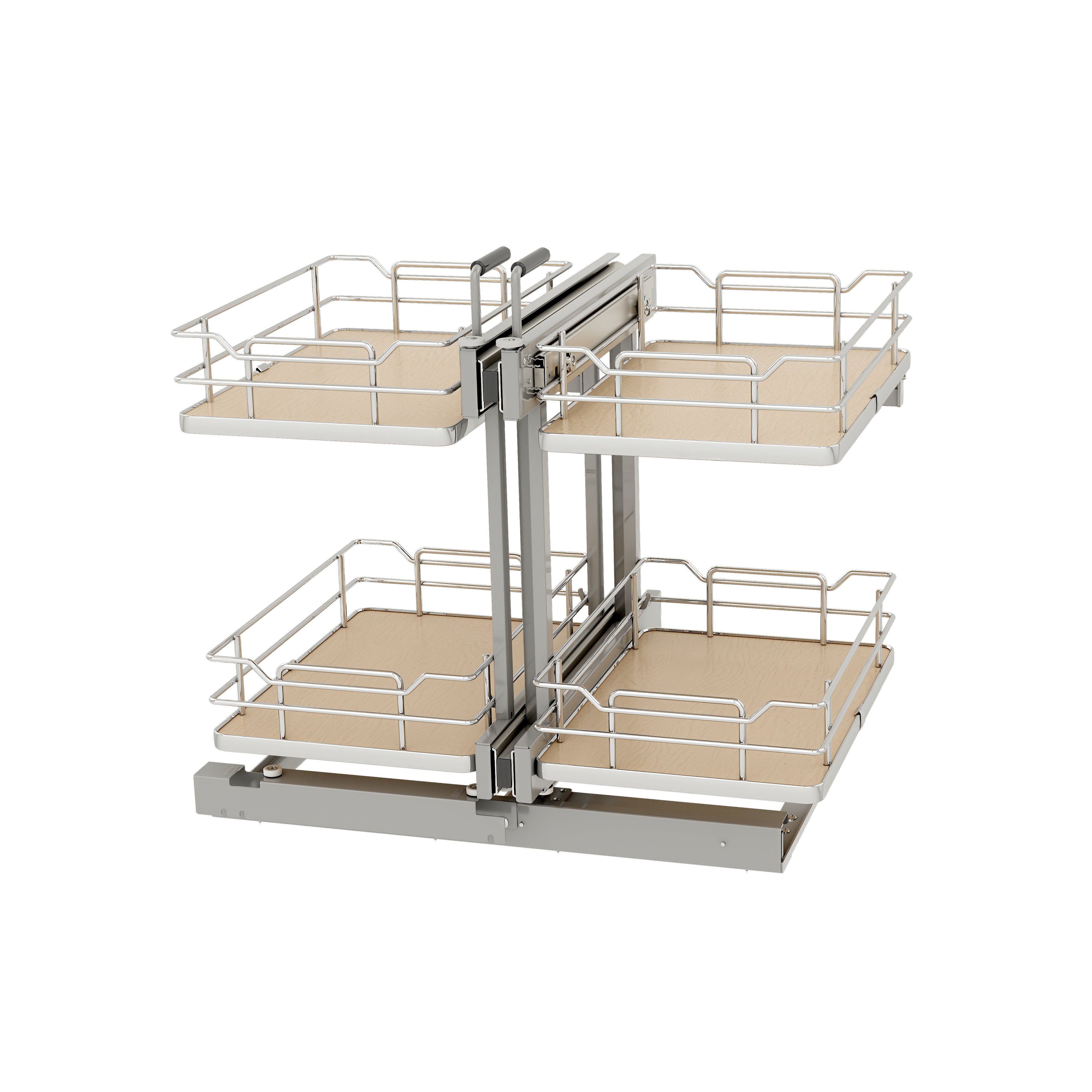 Rev-A-Shelf Steel Two-Tier Pullout Solid Bottom Organizer For Blind ...