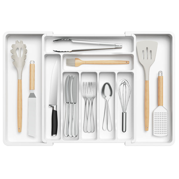 Rebrilliant Silverware Drawer Organizer, Expandable Utensil Organizer ...