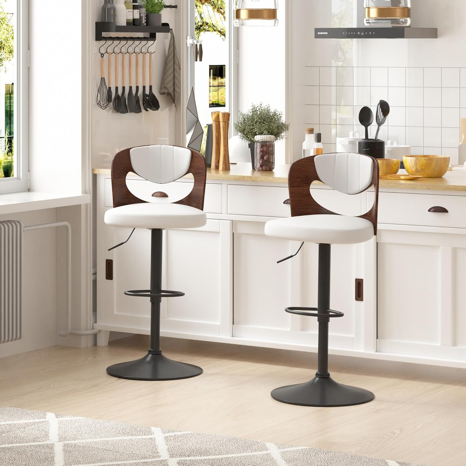 Corrigan Studio® Bar Stools Set Of 2 Kitchen Island Stools With ...