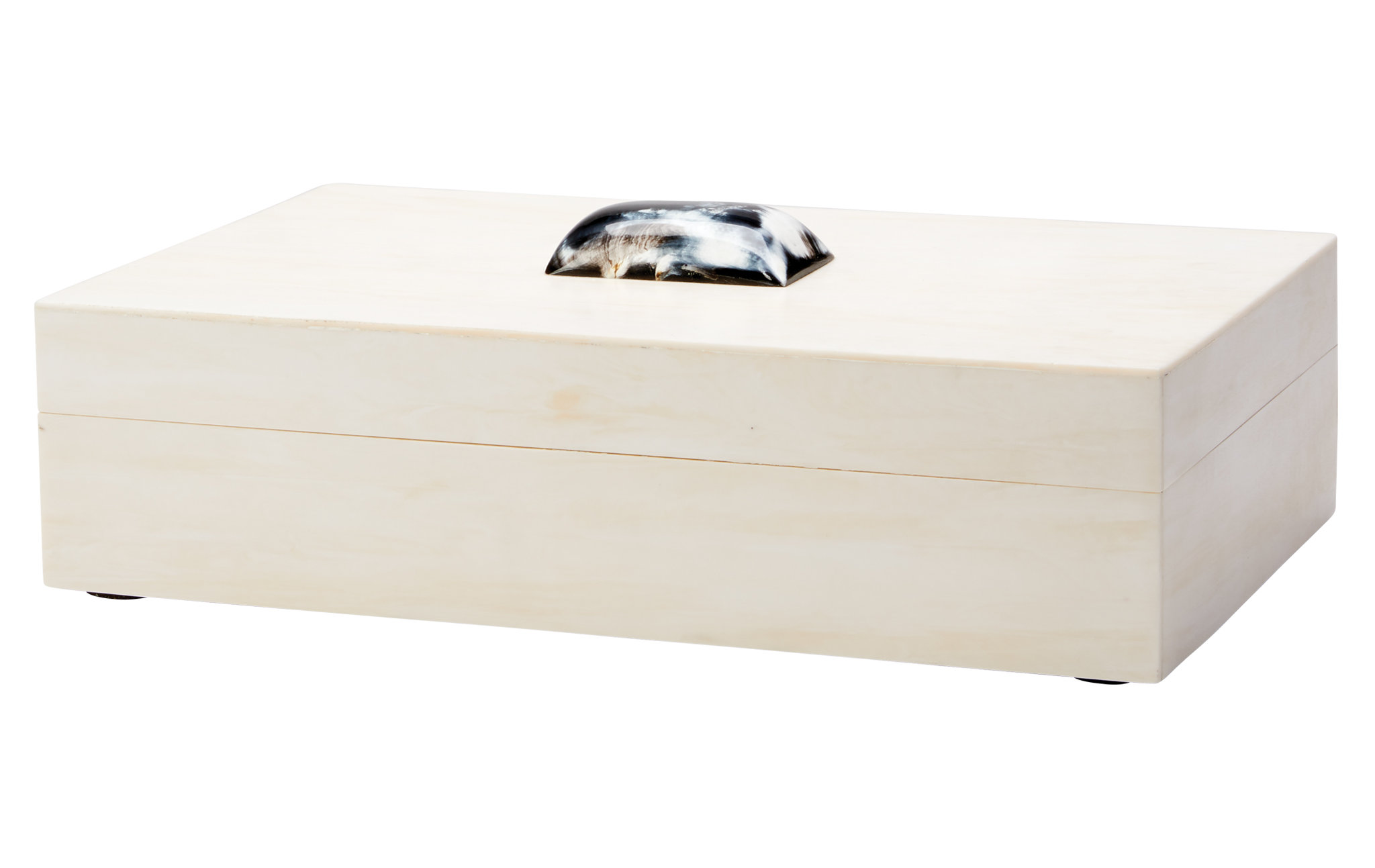 Jamie Young Company Constantine Large Rectangle Box in Cream Resin with ...