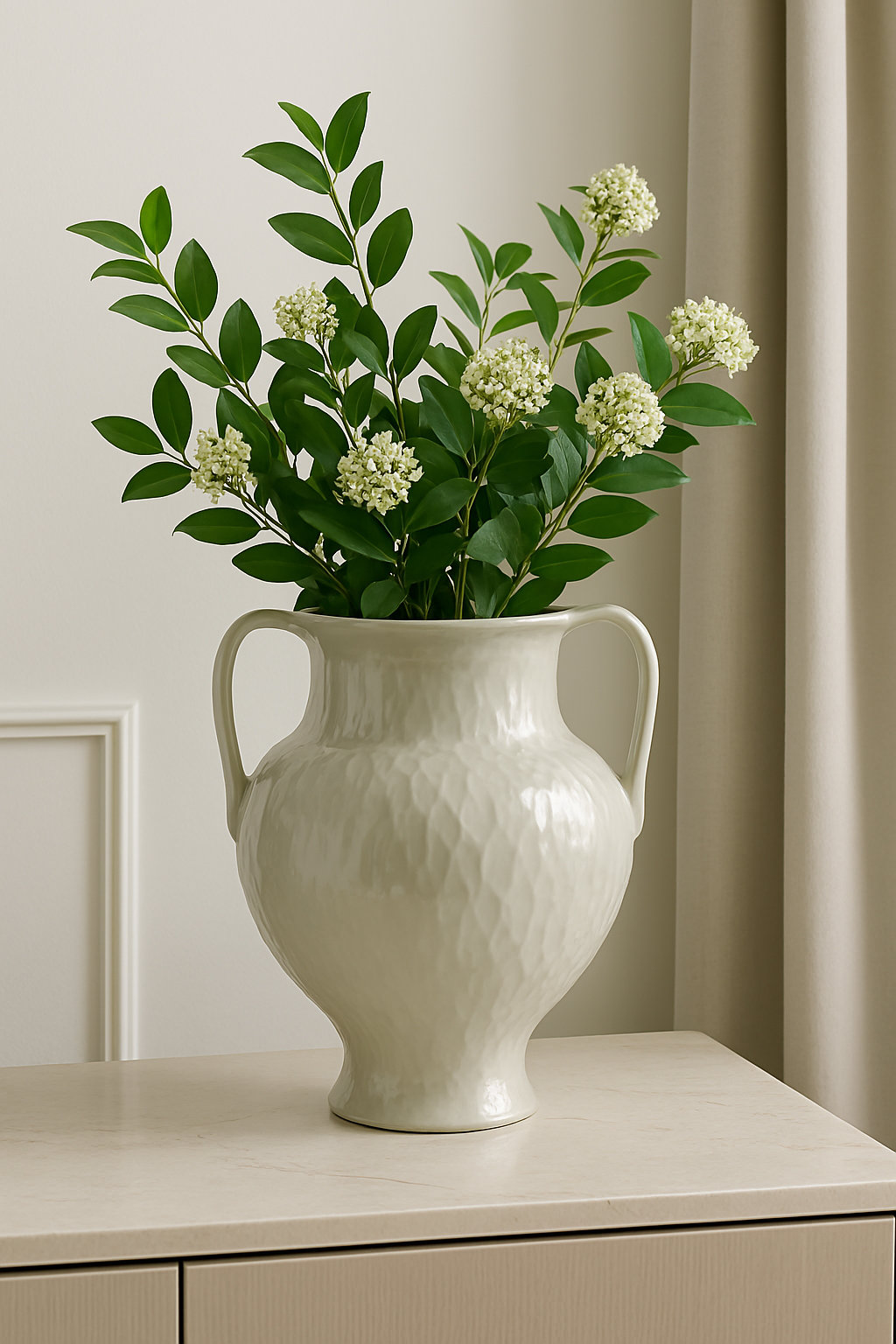 Red Barrel Studio® Modern Stoneware Ceramic Vase With Unique Twisted ...