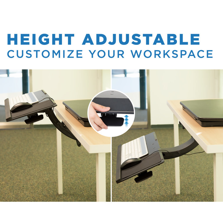 Mount-It! Full Motion Height Adjustable Under Desk Sit Stand Keyboard ...
