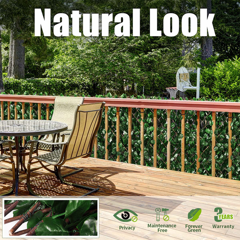 Primrue Parkhur Double Side Expandable Faux Hedge Artificial Ivy ...