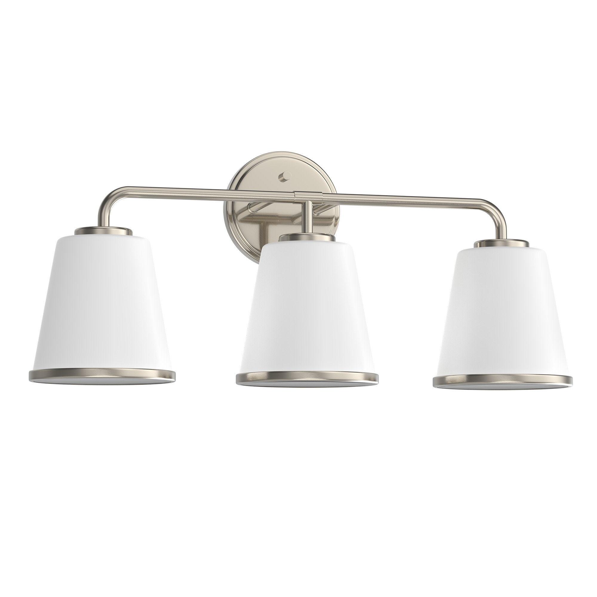 Latitude Run® 23 In. Modern 3-Light Brushed Nickel Vanity Light With ...