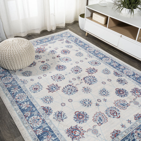 Charlton Home® Nandita Modern Persian Vintage Moroccan Traditional Blue ...