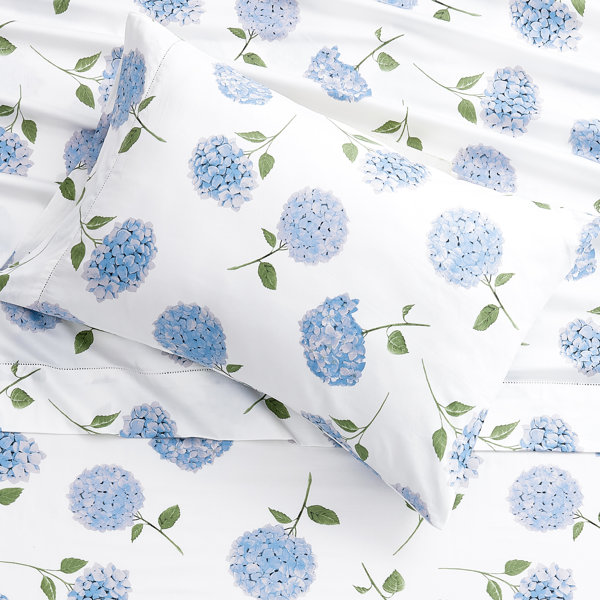 Birch Lane™ Audrina 400 Thread Count Floral 100% Cotton Sateen Sheet ...